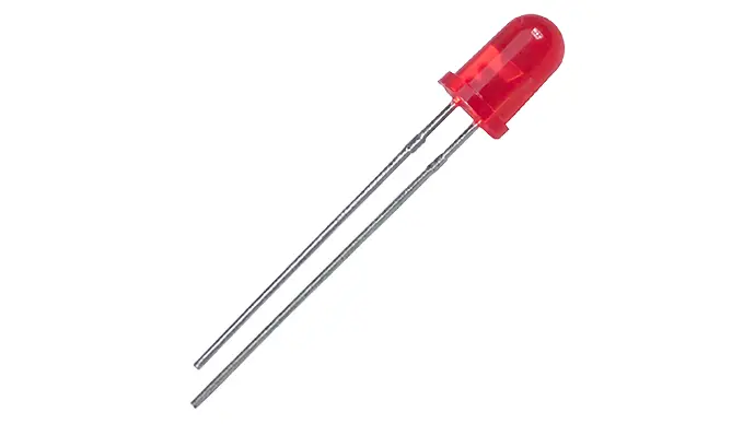 Red 2 Pin 5mm LED Round Light Emitting (10 Pack) | BotShop