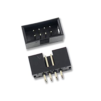 8-Pin 2X4 IDC Header Box PCB mount Straight (5 Pack) | BotShop