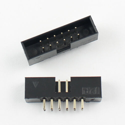 12-Pin 2x6 IDC Header Box PCB Mount Straight (5 Pack) | BotShop